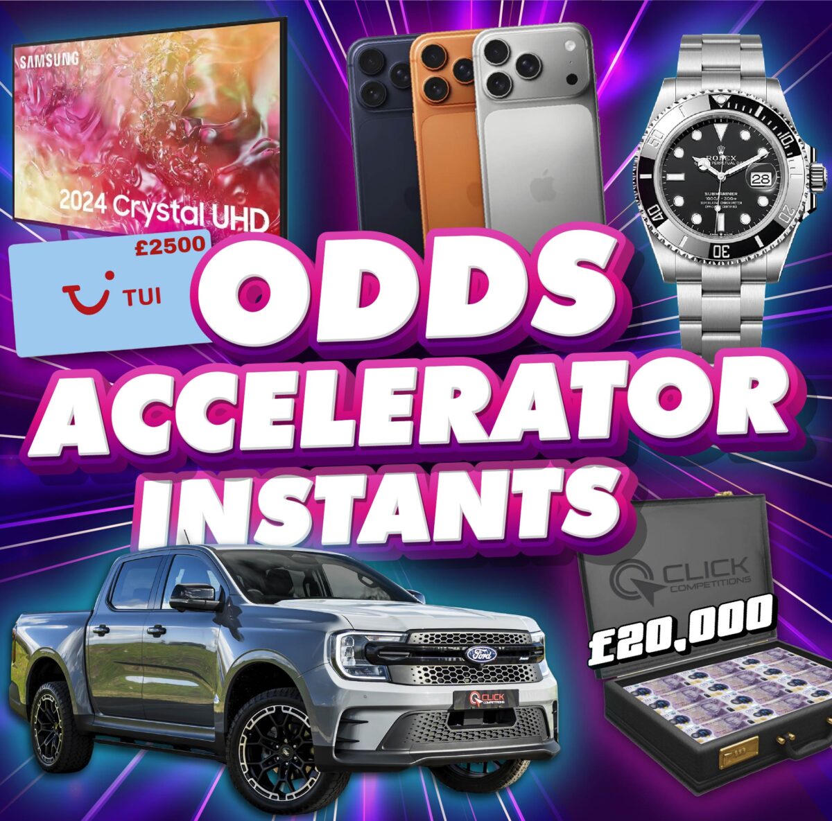 ODDS ACCELERATOR INSTANTS - INCREASE YOUR CHANCES! - Click Competitions